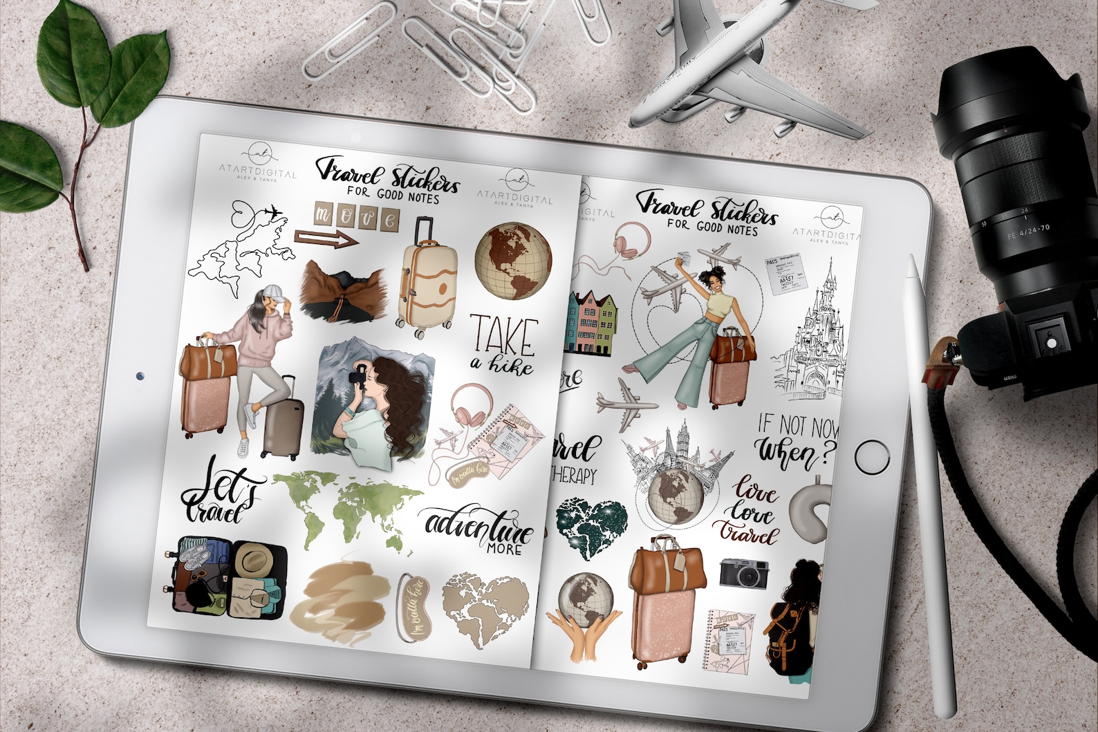 Goodnotes Stickers Travel Icons Goodnotes 5 Ipad Planner - Etsy