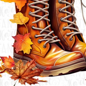 Fall Boots Sublimation Design Graphic Art | Autumn Thanksgiving Digital ...