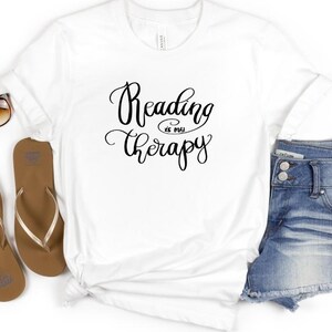 Reading is My Therapy Png, Lettering Image, Minimalist Simple, Craft ...