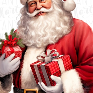 Retro Santa Claus Holiday PNG Design, Christmas Transfers, Vintage ...