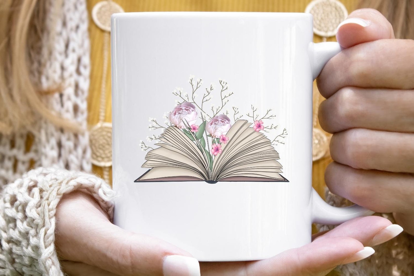 Book With Flowers Design Illustration Reading Png File - Etsy