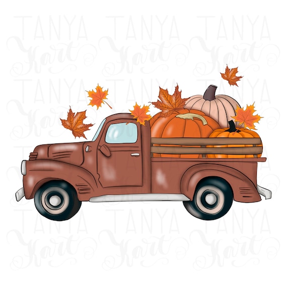 Fall Pickup Truck Clipart