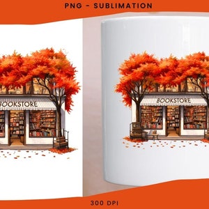 Fall Bookstore PNG, Autumn Leaves Printable Images, Fall Trees ...