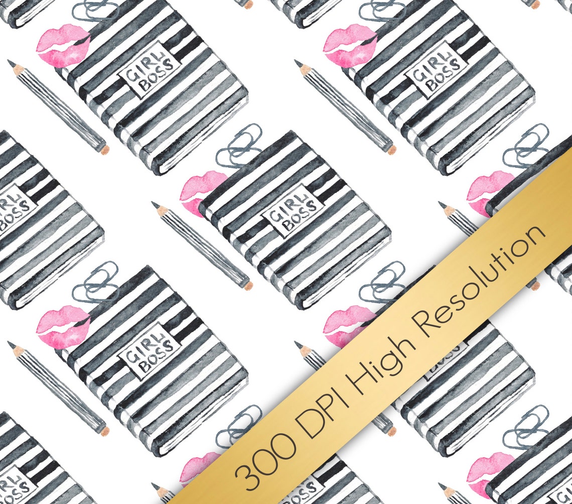 Planner Girl Digital Paper Pack Fashion Digital Paper | Etsy