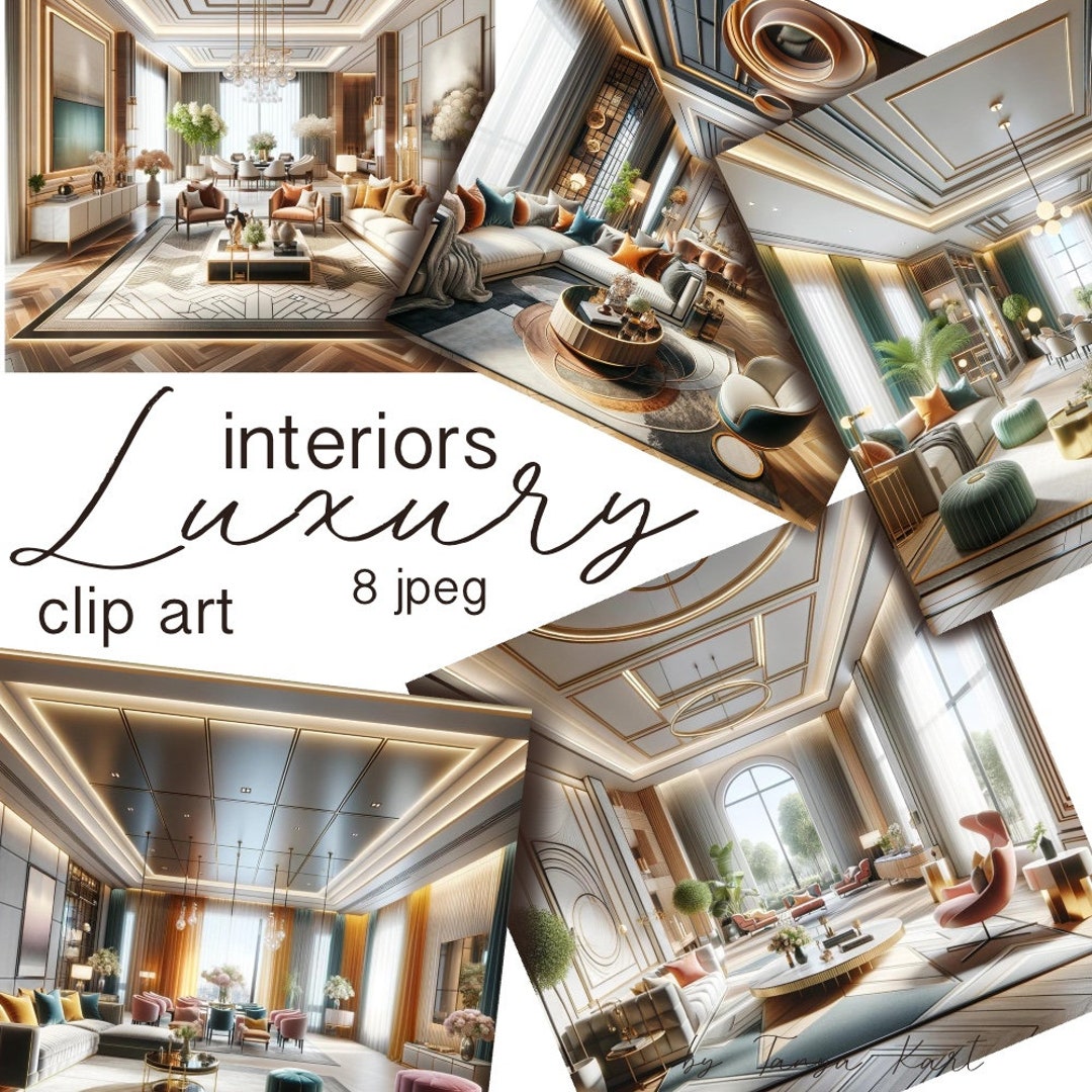 Luxury PNG Interior Clipart for Commercial Use & Wedding Stationery ...