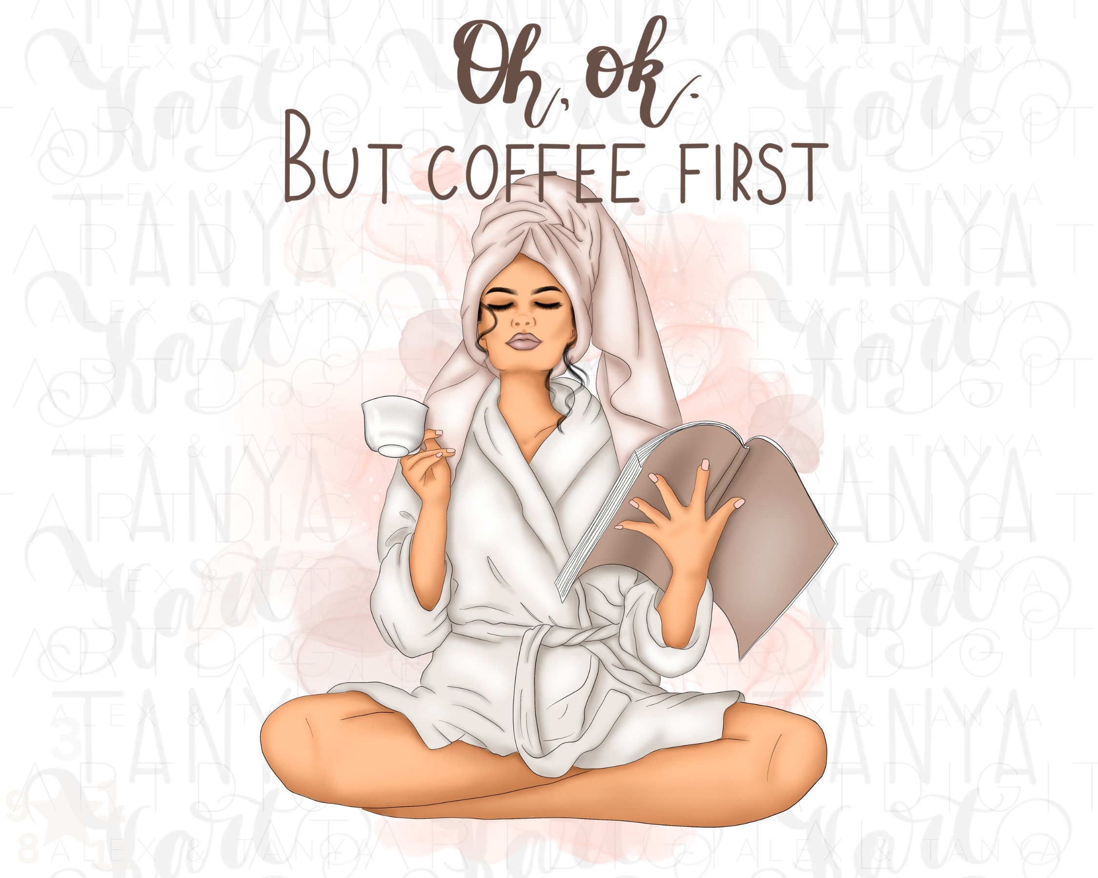Coffee Girl Png Sublimation File Coffee Books Graphic - Etsy UK