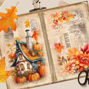 Autumn Junk Journal Printable Kit - Digital Downloads for Scrapbooking ...