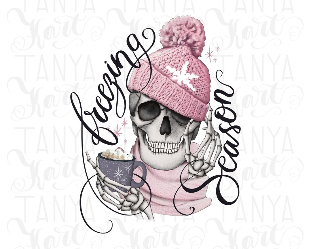Freezing Season, Funny Skeleton, Skull Christmas, Merry Christmas ...