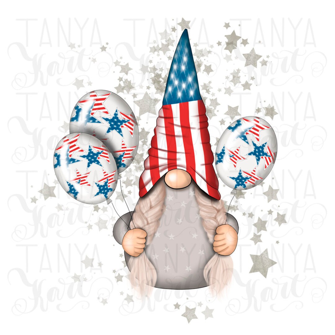 Patriotic Gnome, Design for Printing, Sublimation Products, Funny ...