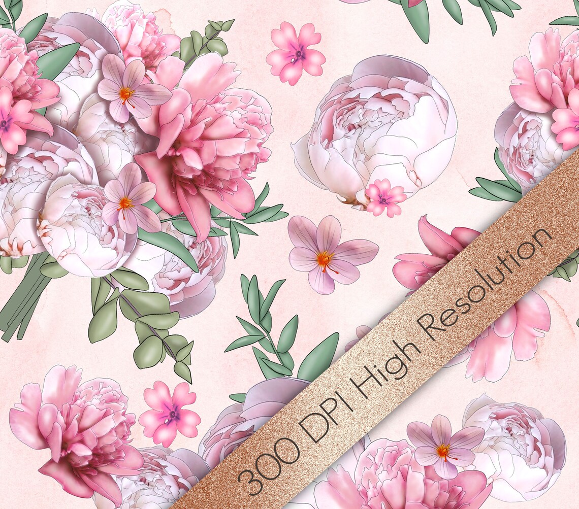 Spring Digital Paper Floral Background Flower Digital Paper - Etsy