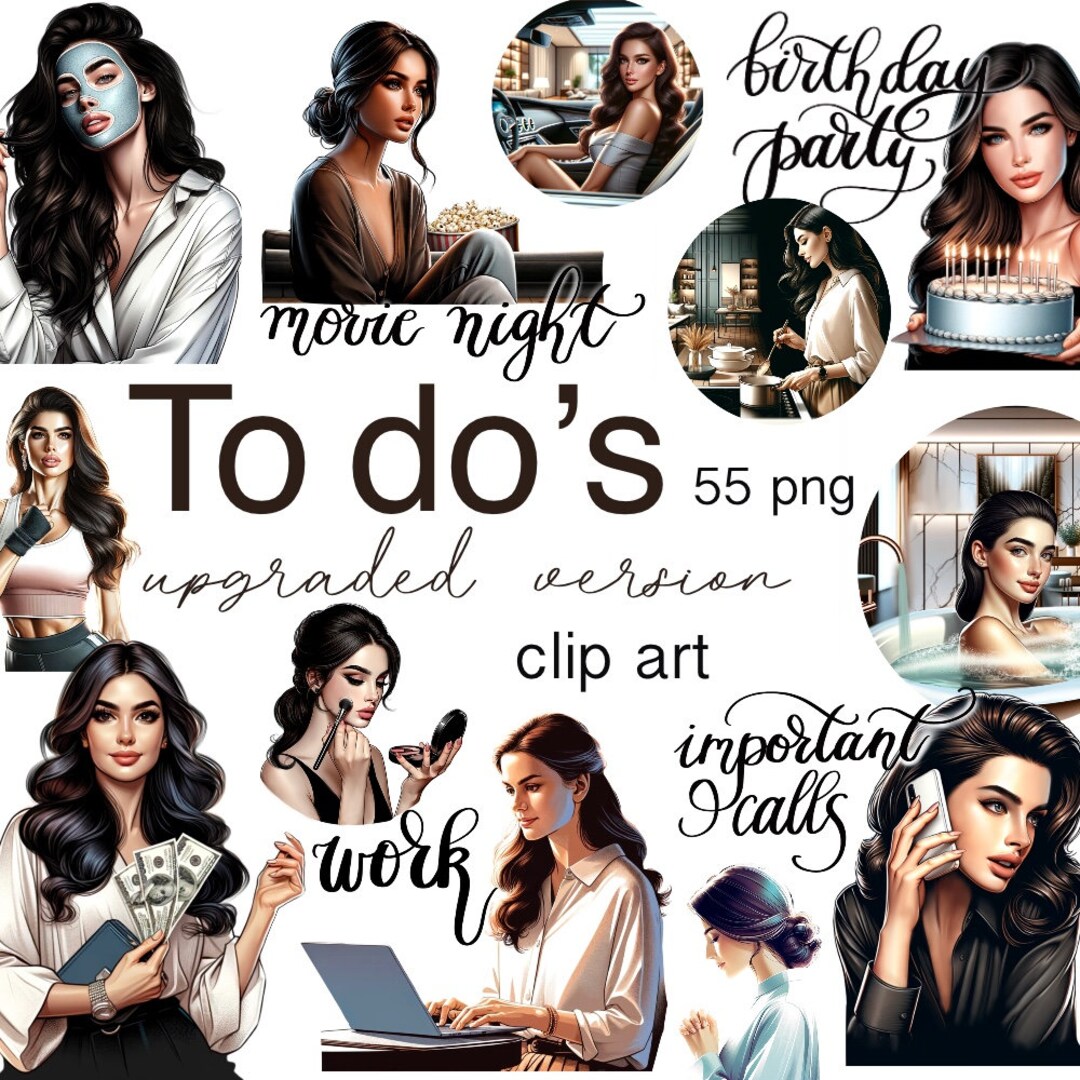 Girls Clipart, Daily Life Routine, To-do Lists for Strong Women ...