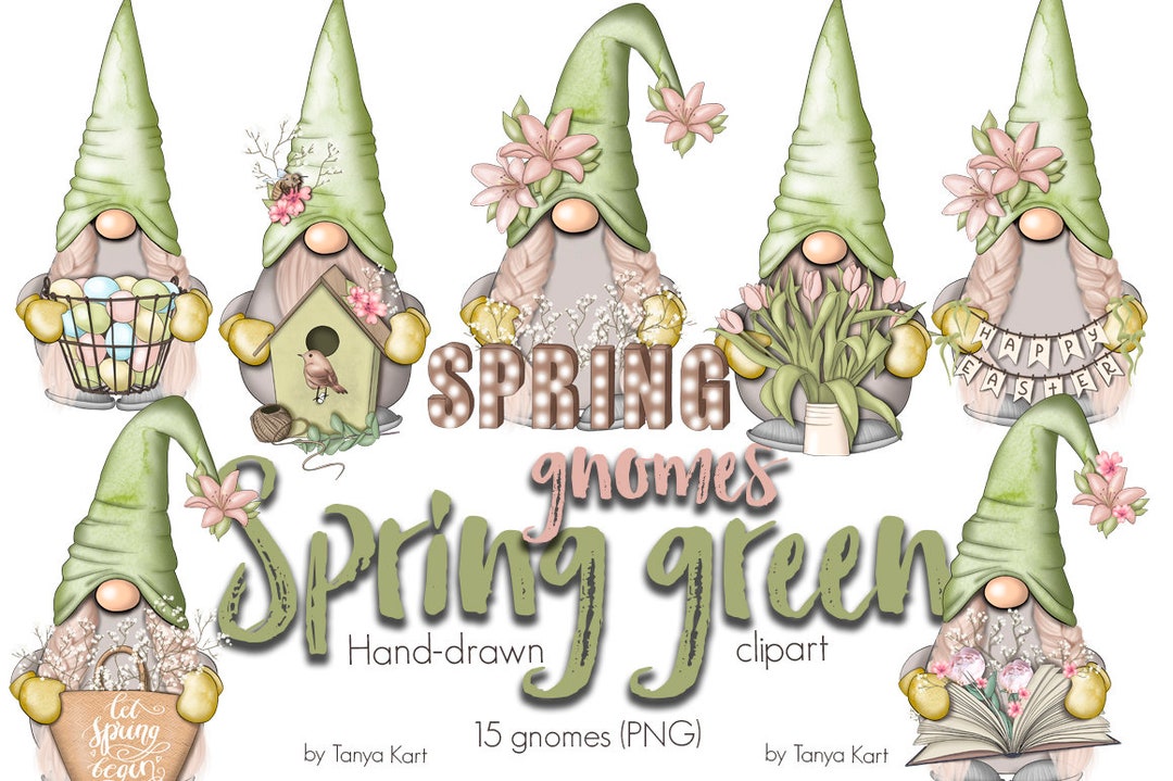 Spring Easter Gnomes PNG Clipart - Instant Download for Commercial Use ...