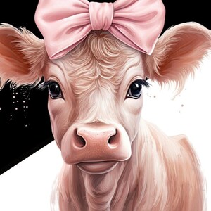 Little Pink Cow PNG: Digital Download for Sublimation or Tshirt Designs ...