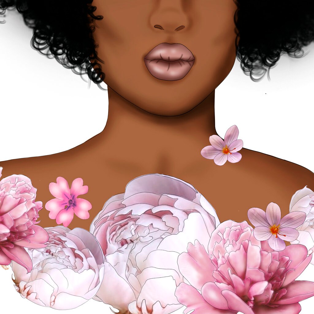 Melanin Woman Pngdark Skin Sublimation Afro Sublimation - Etsy