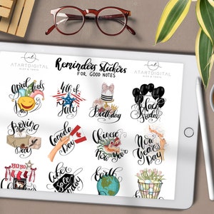 Goodnotes 5 Planner, Digital Planner, to Do Stickers, Reminders Icons ...