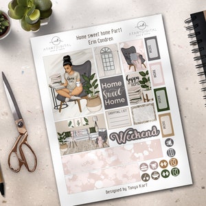 Home Sweet Home Planner Stickers, Erin Condren Weekly Kit, Life Planner ...