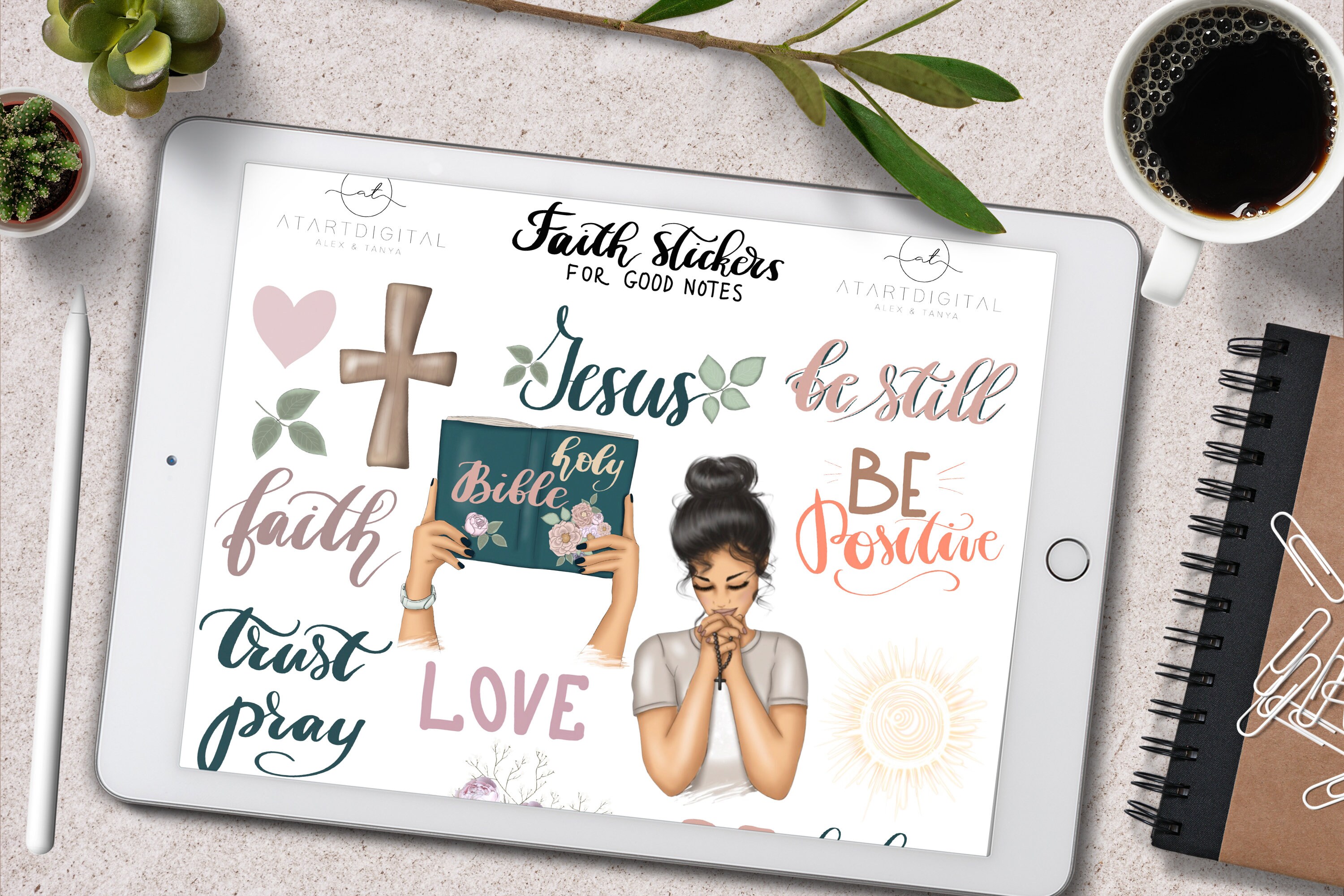 Christian Digital Stickers, Faith Goodnotes Stickers, Prayer Stickers ...