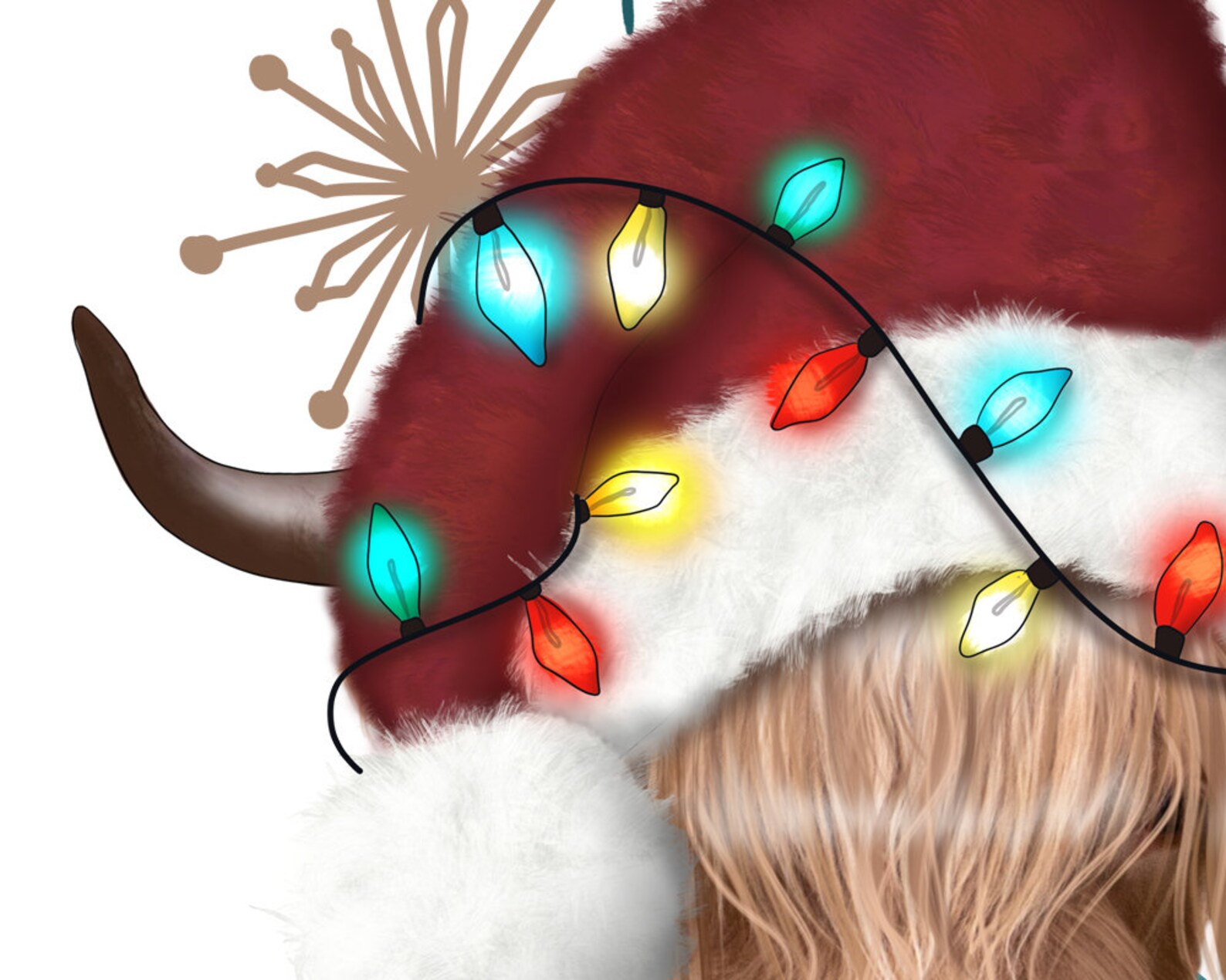 Christmas Yak Western Png Design Merry Christmas Holidays - Etsy