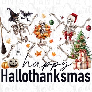 Happy Hallothanksmas PNG Digital Download for Sublimation Designs ...