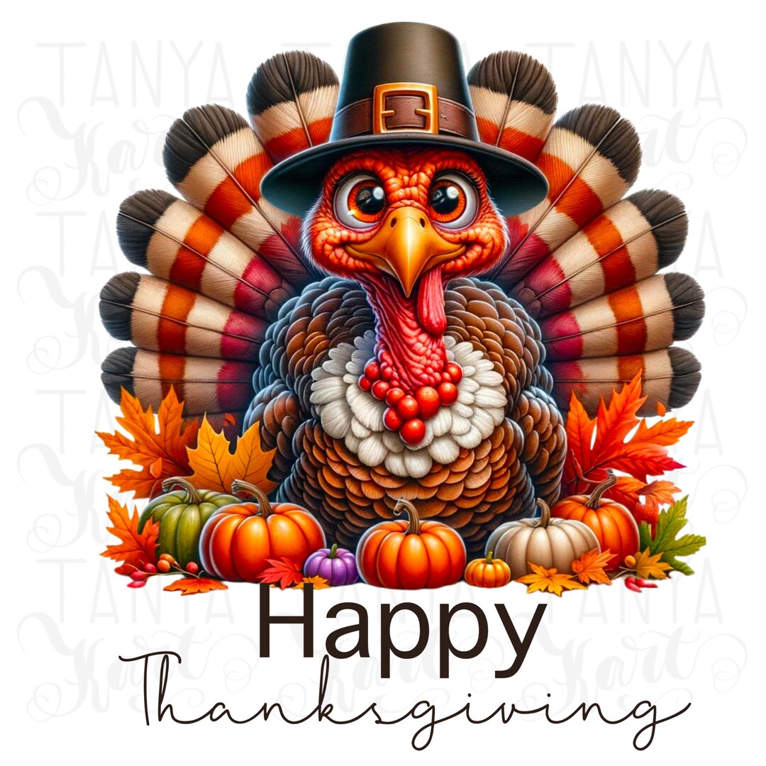 Happy Thanksgiving Digital Prints, Transparent PNG Downloads for DIY ...