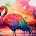 Flamingo Tumbler Alcohol Ink Tumbler Watercolor Texture - Etsy