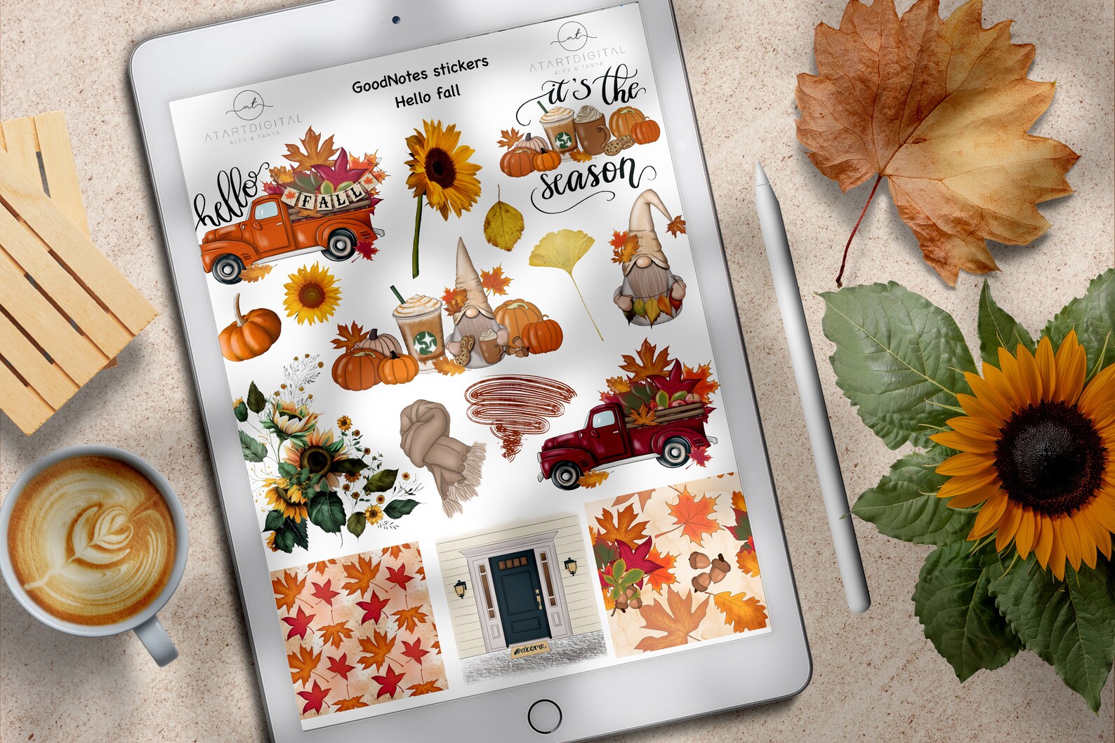 Hello Fall Goodnotes Digital Planner Stickers, Autumn Goodotes Icons ...
