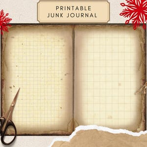 Vintage Graph Paper Kit, Printable Aged Grid Ephemera for Junk Journals ...