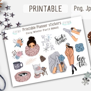 Weekly Kit, Winter Stickers, Life Planner Kit, Winter Printable ...