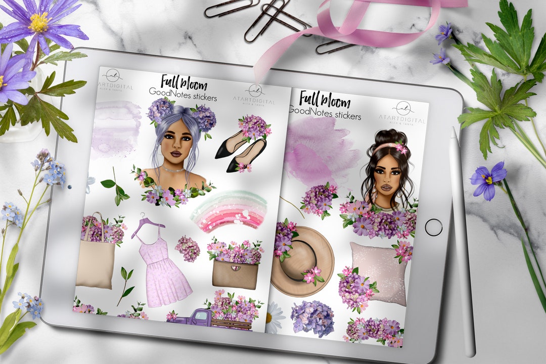 Spring Floral Goodnotes for Digital Planners, Spring Goodnotes Kit ...