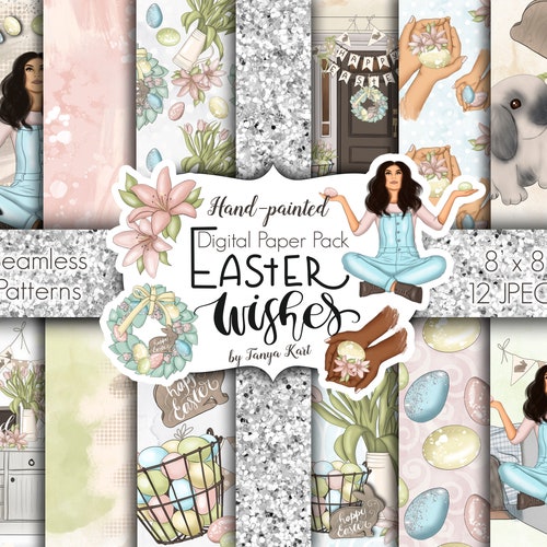 Girly Digital Paper Spring Patterns Planner Papers Seamless - Etsy