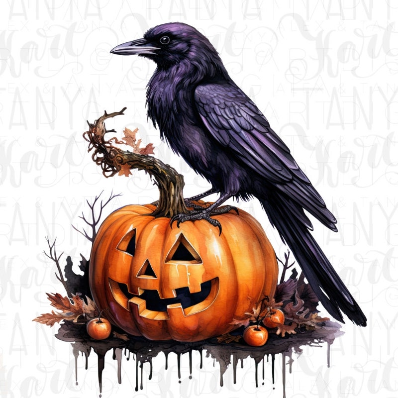 Halloween Crow - Etsy
