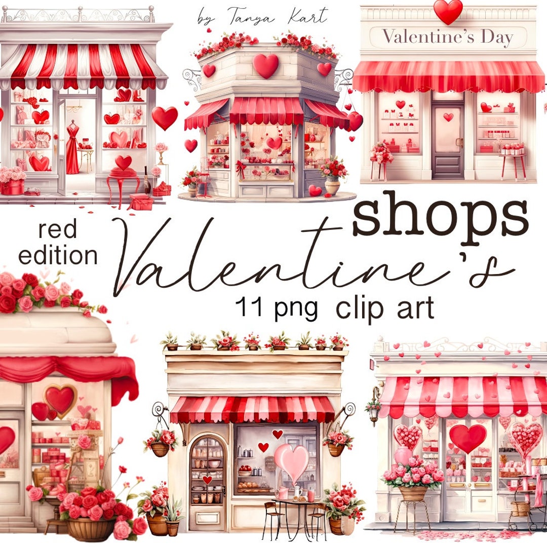 Valentine's Day PNG Bundle, Love Clipart, Watercolor Hearts, Digital ...