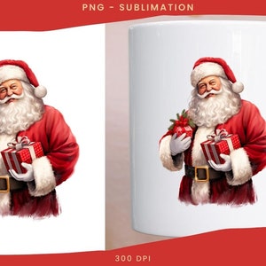 Retro Santa Claus Holiday PNG Design, Christmas Transfers, Vintage ...
