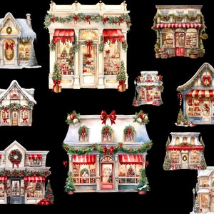 Christmas Shop Bundle: Festive Winter Decorations, Holiday Graphics ...