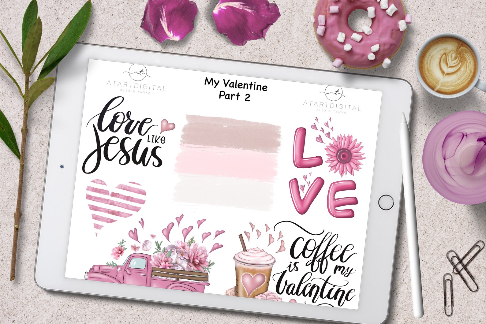 Valentine's Day Digital Stickers for Goodnotes Planner, February ...