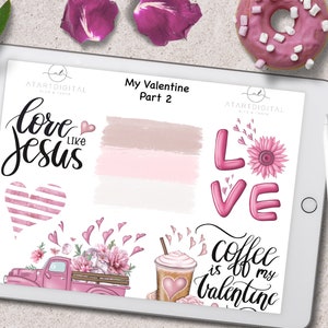 Valentine's Day Digital Stickers for Goodnotes Planner, February ...