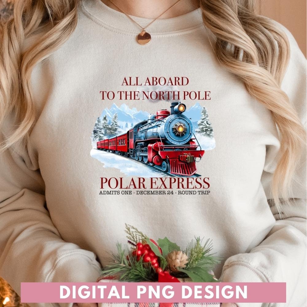 Polar Express PNG, Merry Christmas Sublimation Design, Instant Download ...