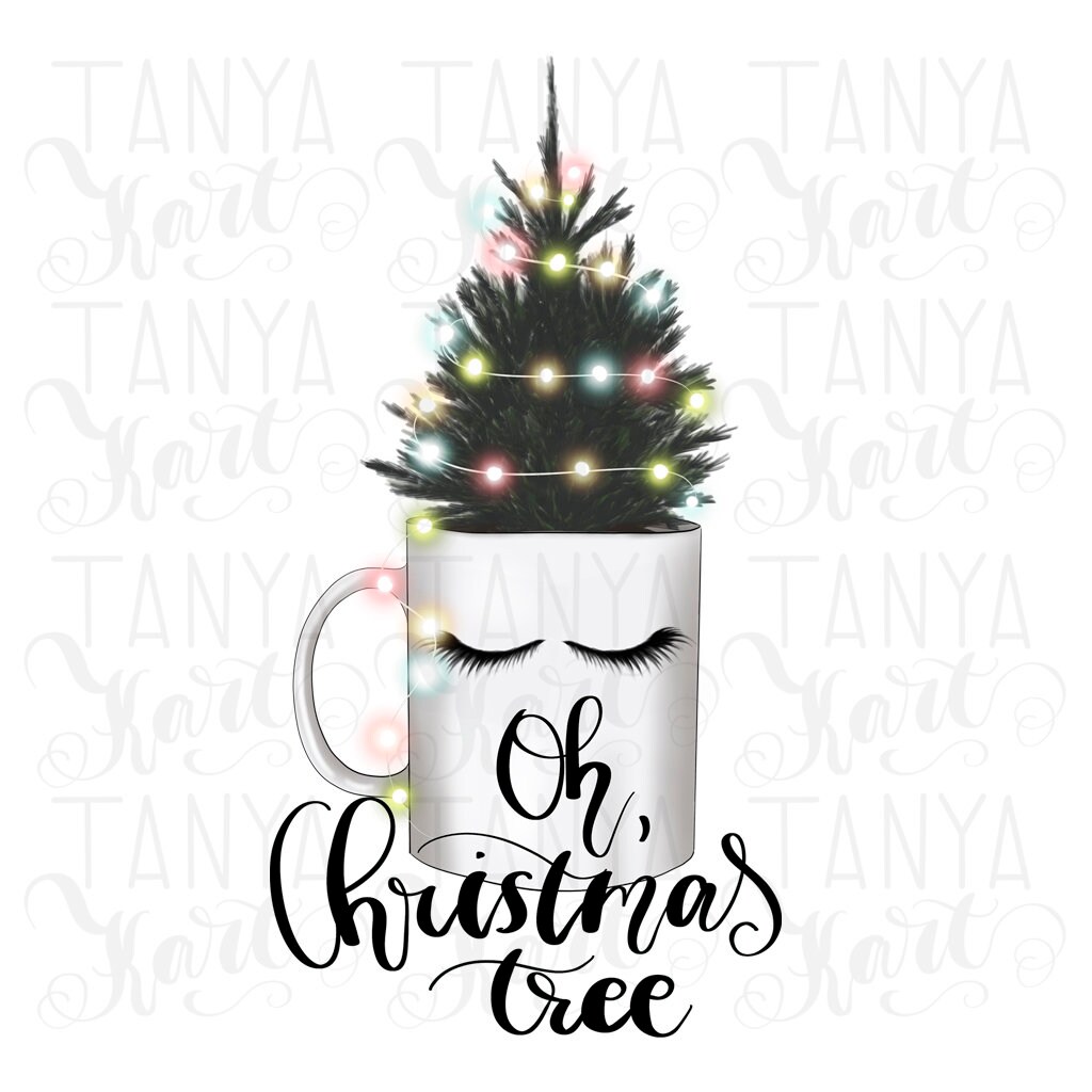 Christmas Tree Sublimation Design Christmas Download | Etsy
