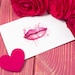 Love Pink Lips PNG Digital Download Sublimation Designs for Valentine's ...