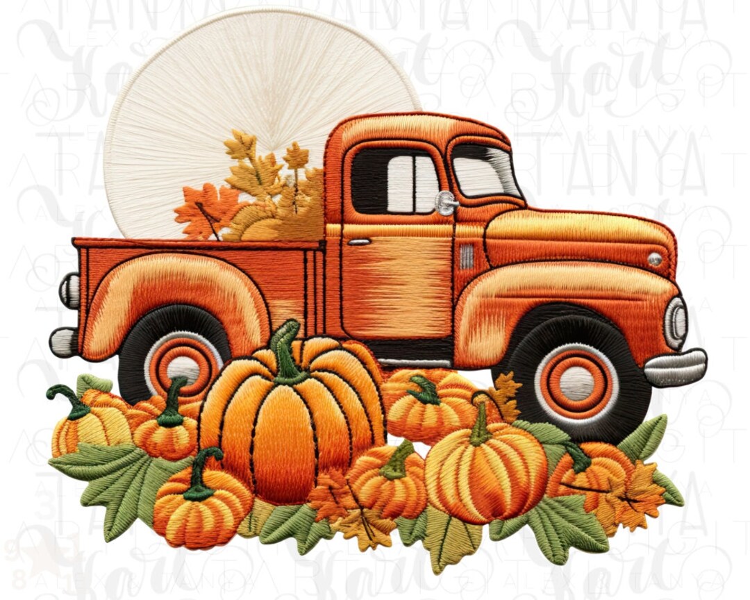 Digital Download Pumpkin Truck PNG - Printable Thanksgiving Image for ...