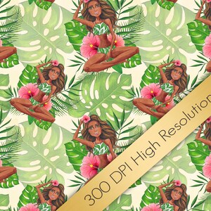 Tropical Digital Paper, Summer Paper, Summer Paper Pack, Hawaii Digital ...