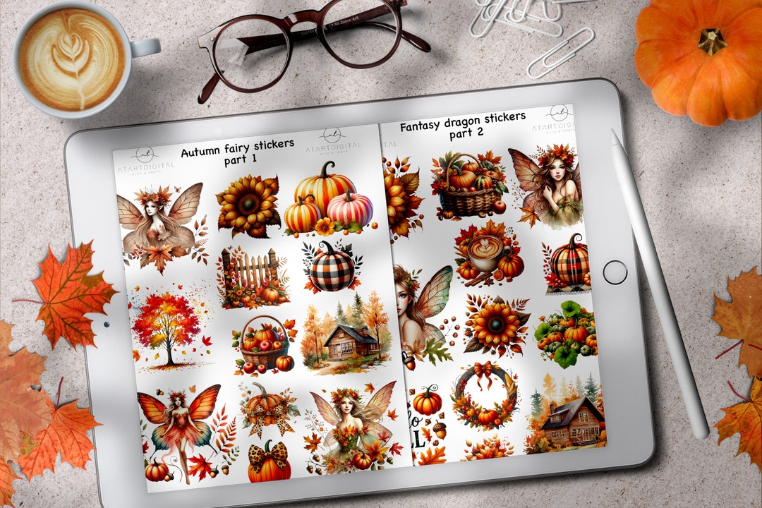 Autumn Fairy Digital Sticker Pack for Goodnotes Planner | Cozy iPad ...