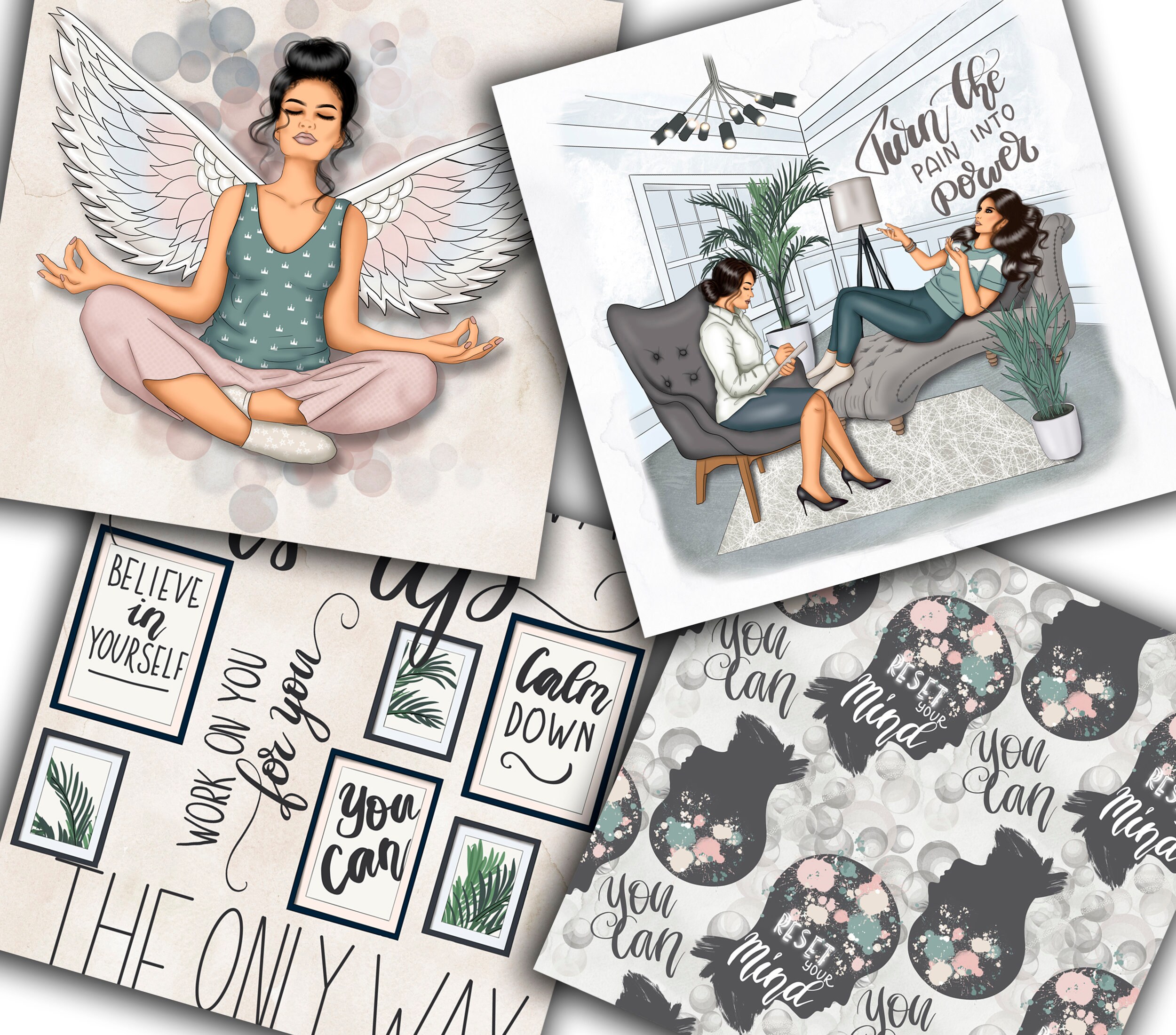 Yoga Papers Surface Patterns Design Papers African - Etsy