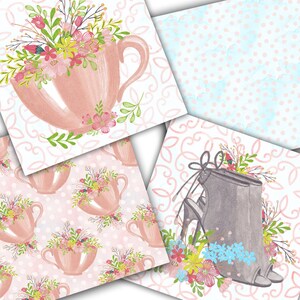 March Digital Paper, Planner Graphics, Seamless Pattern, Spring Digital ...