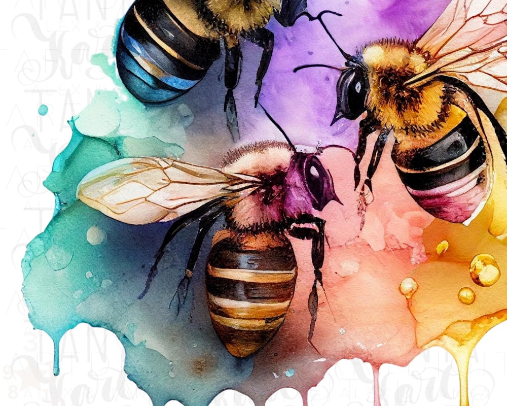 Bee Digital Download for Craft Design Bee Png Files Three - Etsy
