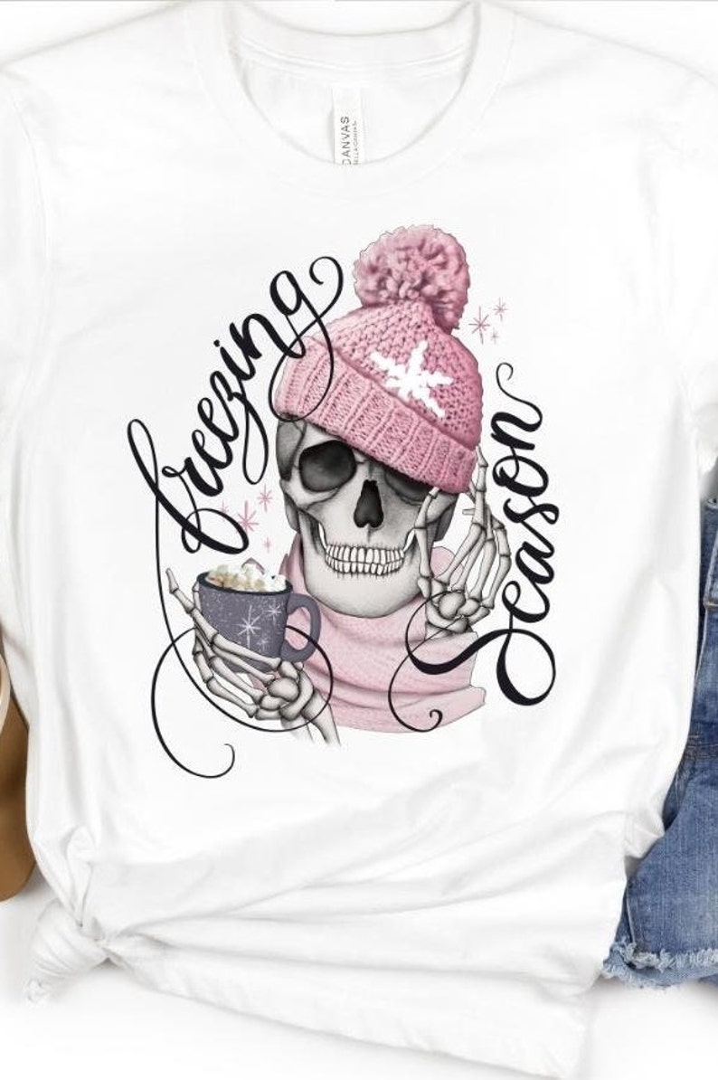 Freezing Season Funny Skeleton Skull Christmas Merry - Etsy