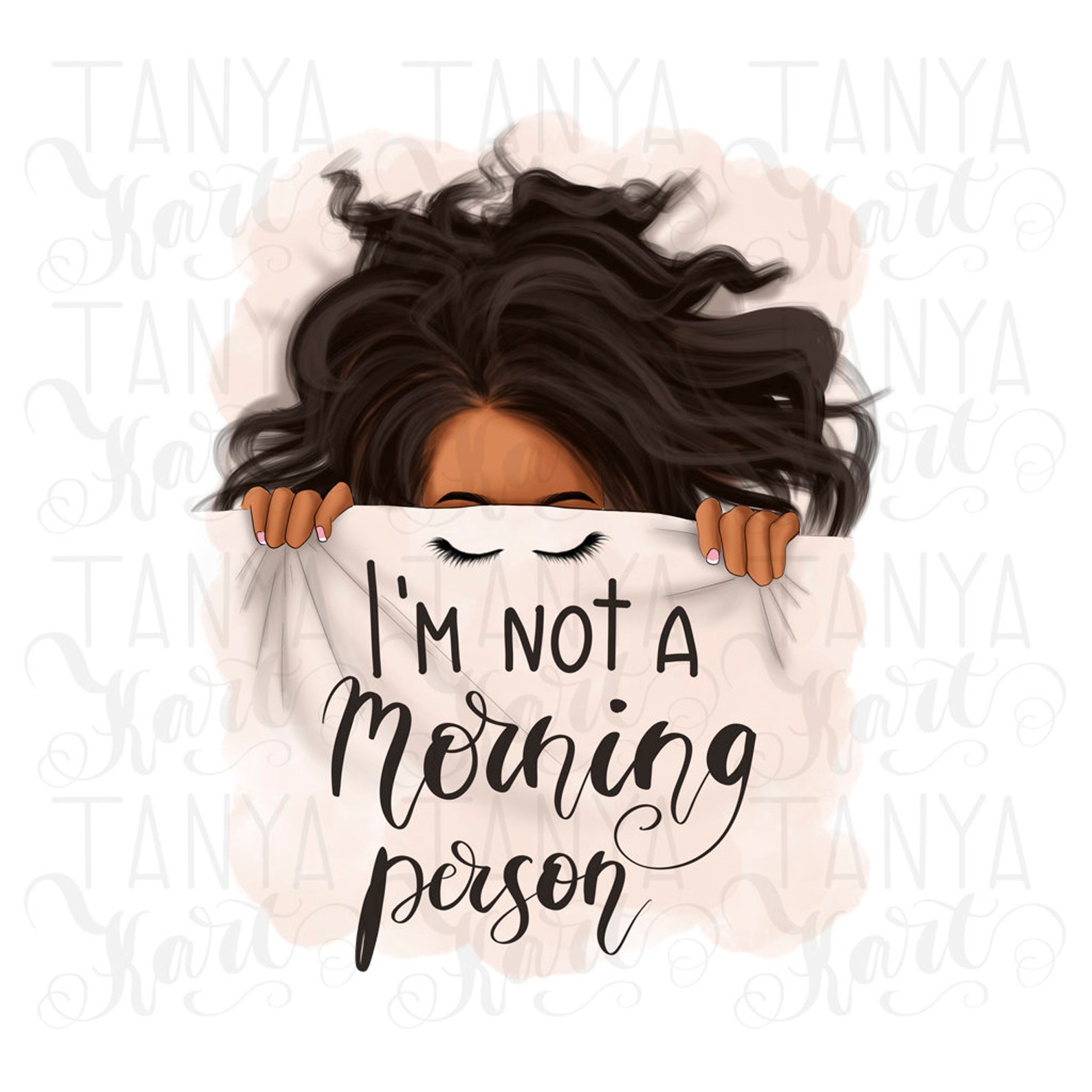 I'm Not A Morning Person Png Afro Girl Sublimation Digital Design, Boss ...