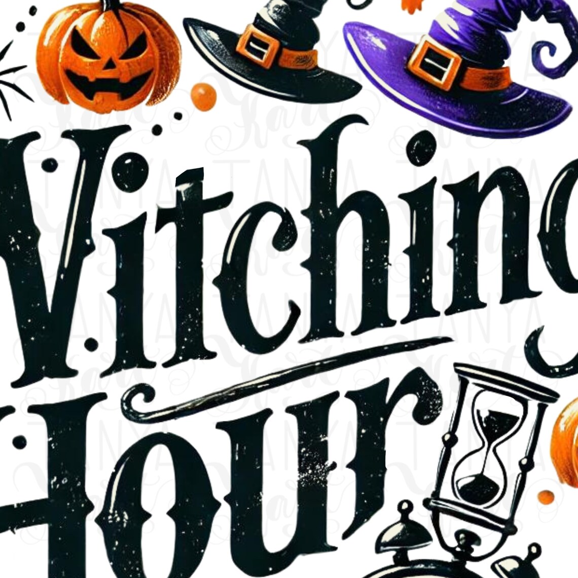 Witching Hour Sublimation PNG, Funny Halloween Designs for Card Making ...