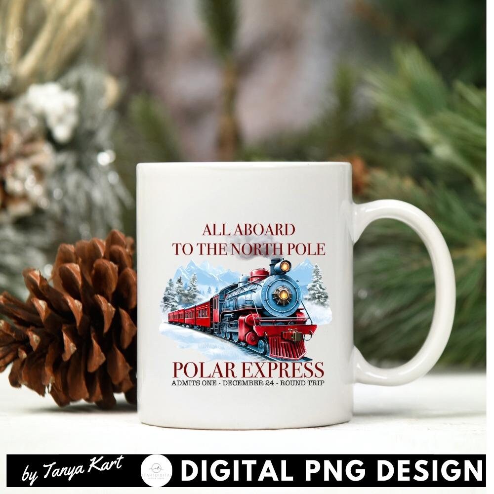 Polar Express PNG, Merry Christmas Sublimation Design, Instant Download ...