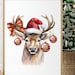Digital Deer Sublimation Print File Printable Christmas Deer Graphic PNG Download Red Deer ...
